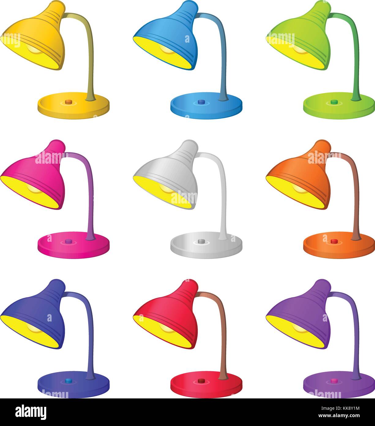 Orange desk lamp Stock Vector Images - Alamy