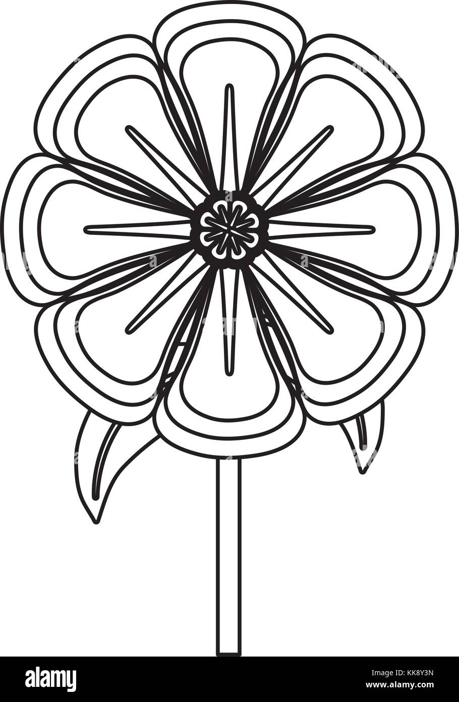 flower stem vector illustration Stock Vector Image & Art - Alamy