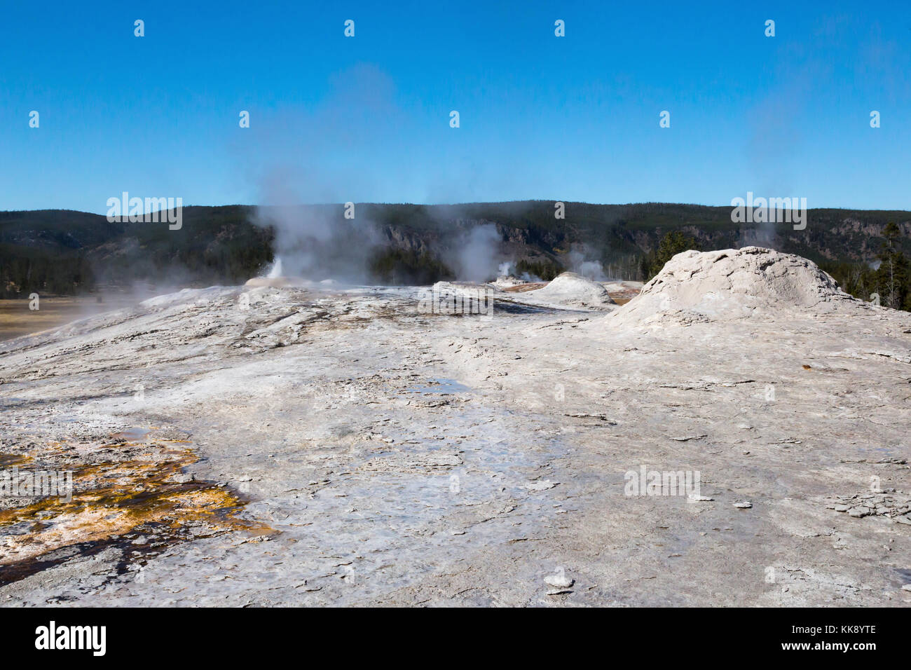 Lion Geyser Group Thermal Feature in Upper Geyser Basin, Yellowstone ...