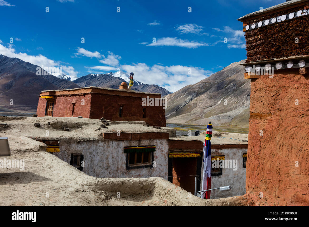 The rooftop of the RANGDUM MONASTERY - ZANSKAR, LADAKH, INDIA Stock ...