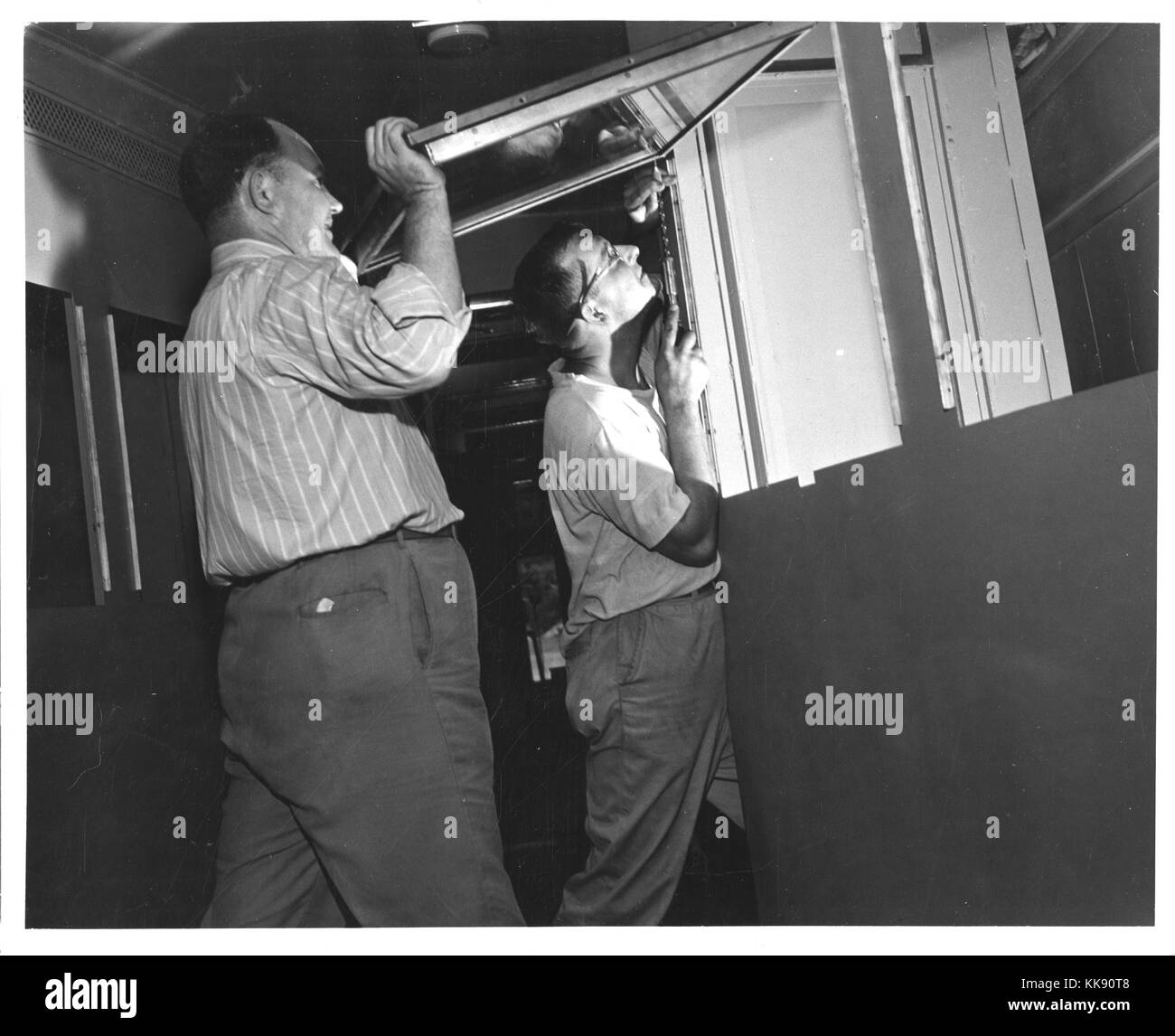 Photograph of Freedom Train Display Case Installation. Image courtesy ...