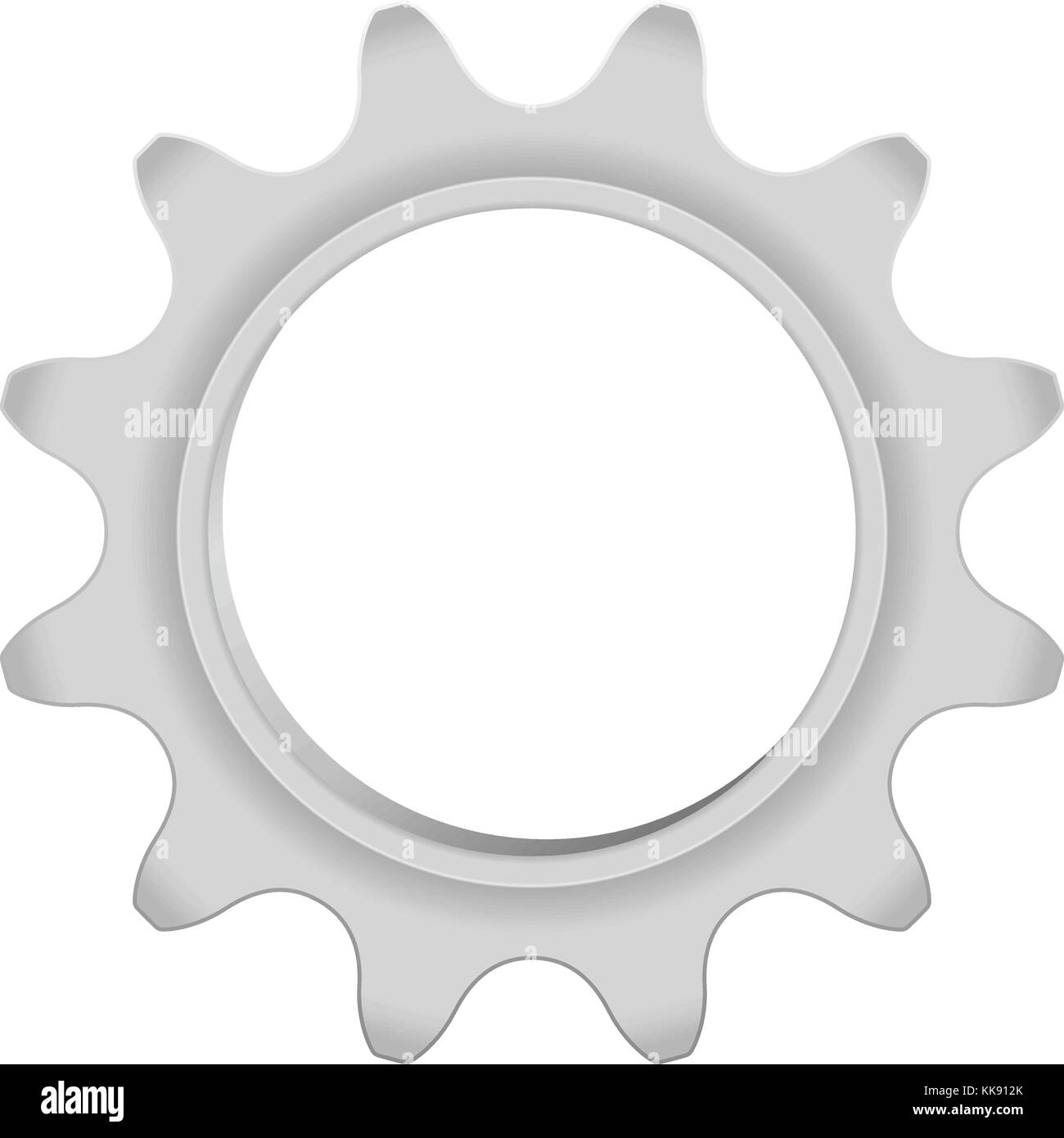 Gear on a white background. Vector illustration Stock Vector Image ...