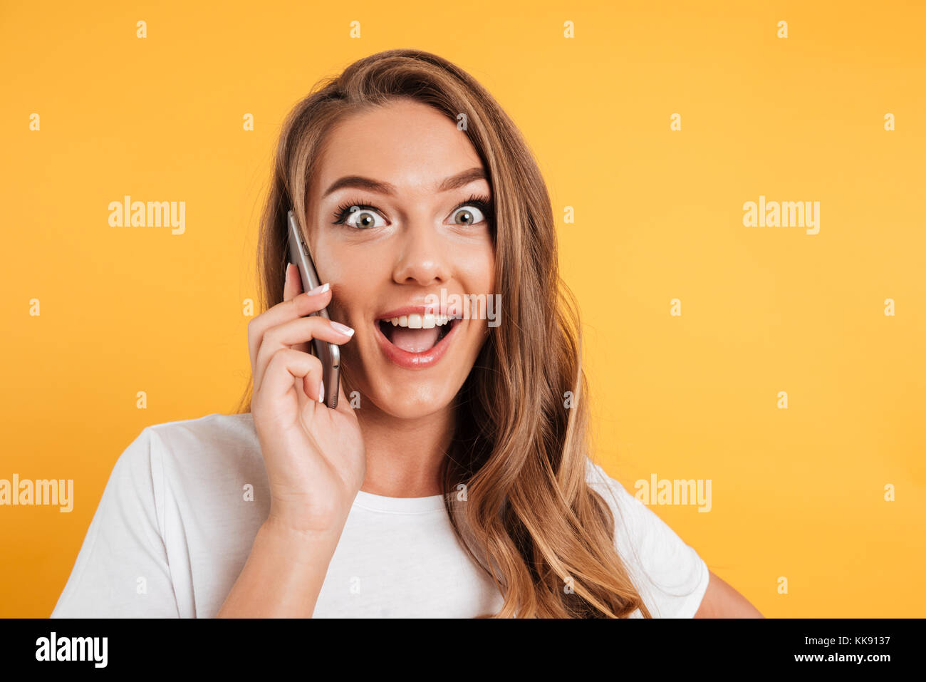 Excited talking camera hi-res stock photography and images - Alamy