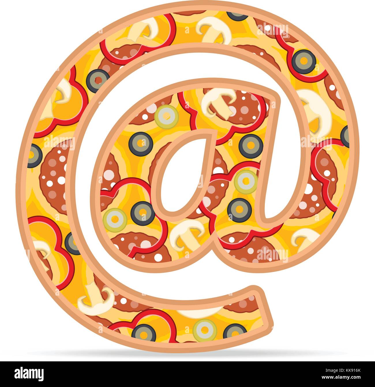 Pizza email symbol on a white background Stock Vector Image & Art - Alamy