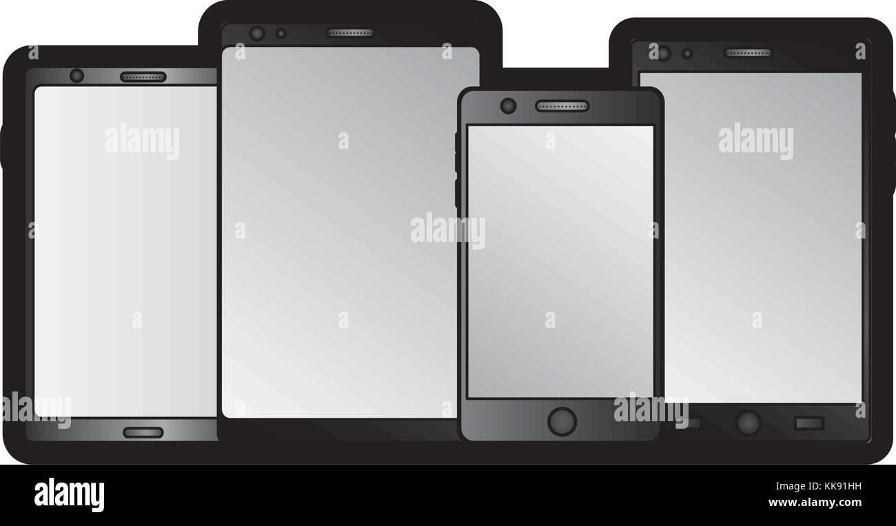 smartphones sizes types digital device icon image Stock Vector Image ...