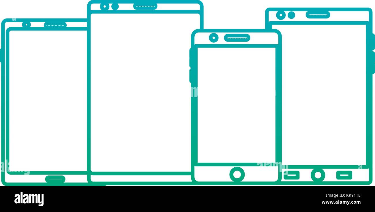 smartphones sizes types digital device icon image Stock Vector Image ...