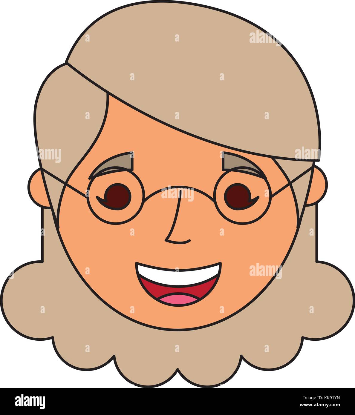 Old Woman Portrait Lady Grandma Cartoon Stock Vector Image And Art Alamy