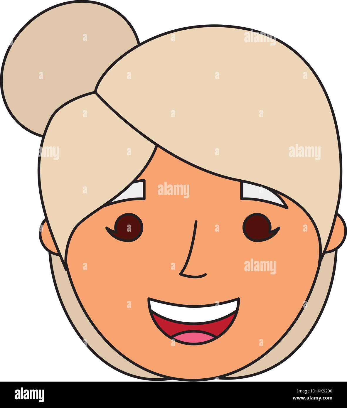 Old Woman Portrait Lady Grandma Cartoon Stock Vector Image And Art Alamy