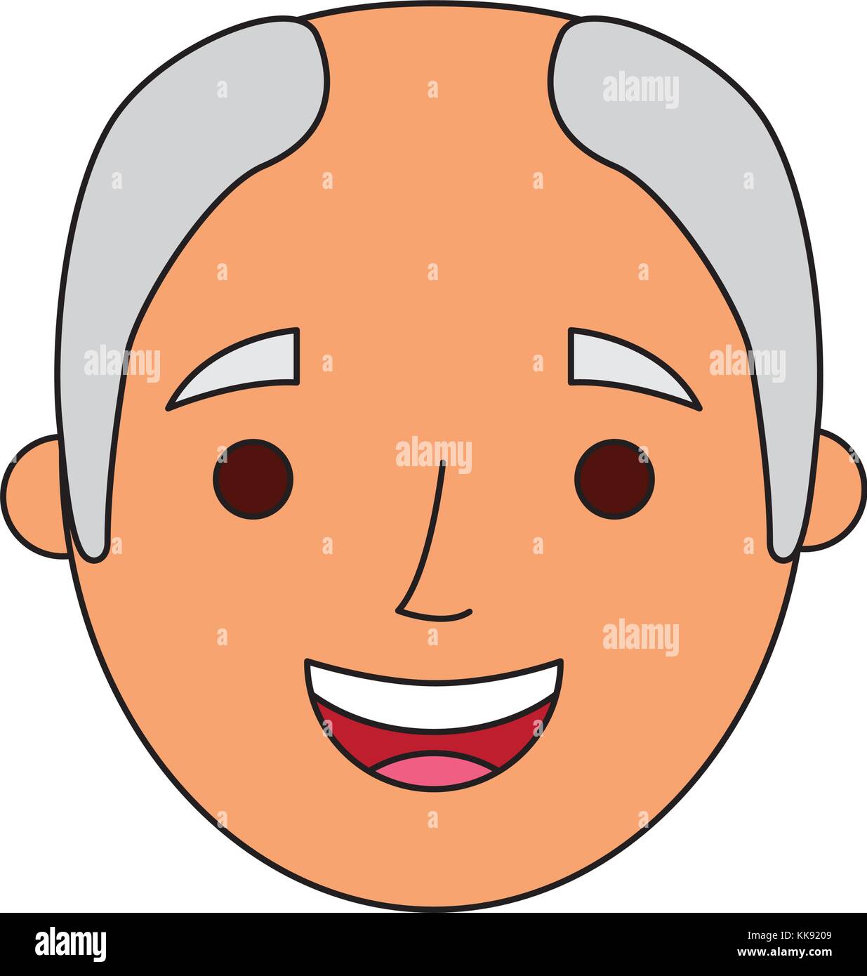 the face old man profile avatar of the grandfather Stock Vector Image ...