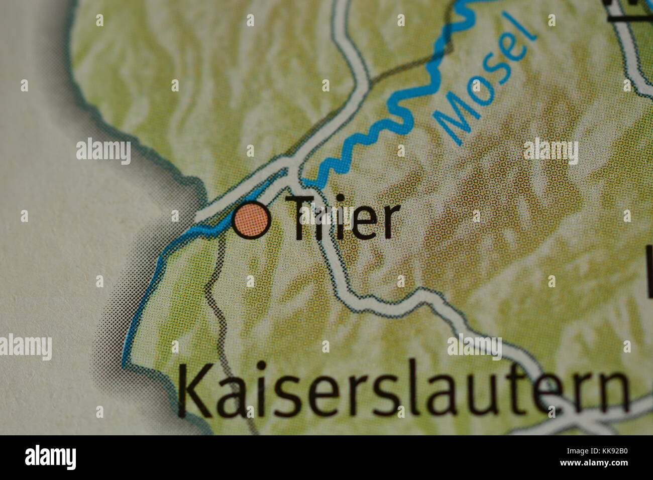 Trier map hi-res stock photography and images - Alamy