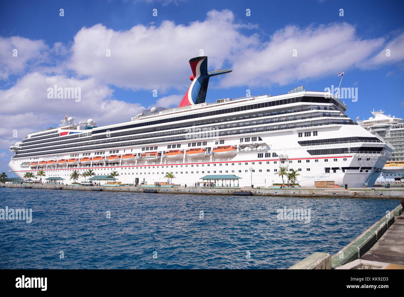 Carnival Liberty in Nassau, Bahamas. Caribbean Stock Photo - Alamy