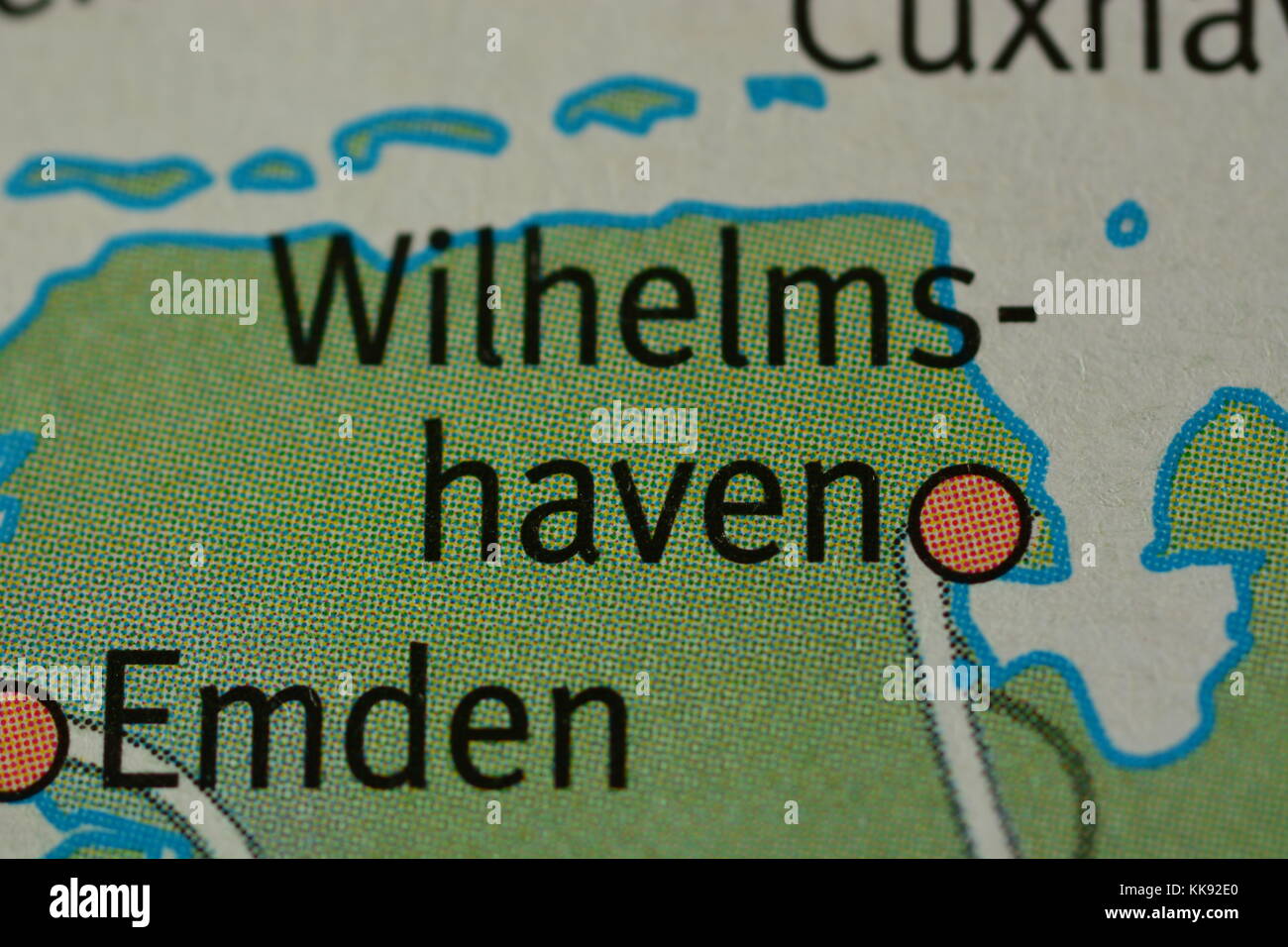 City name on the map Stock Photo - Alamy