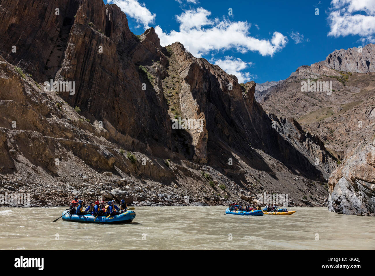 River rafting down the ZANSKAR RIVER GORGE considered the Grand Canyon ...