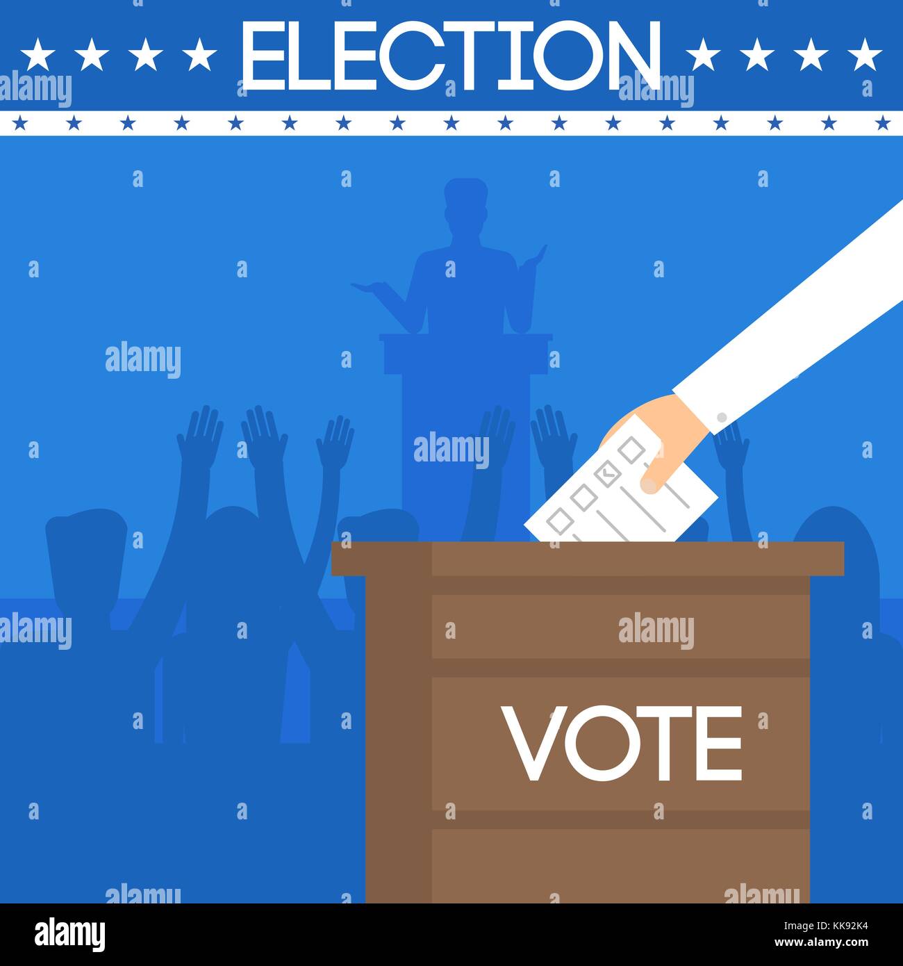 Vector illustration of the election campaign in the USA Stock Vector ...