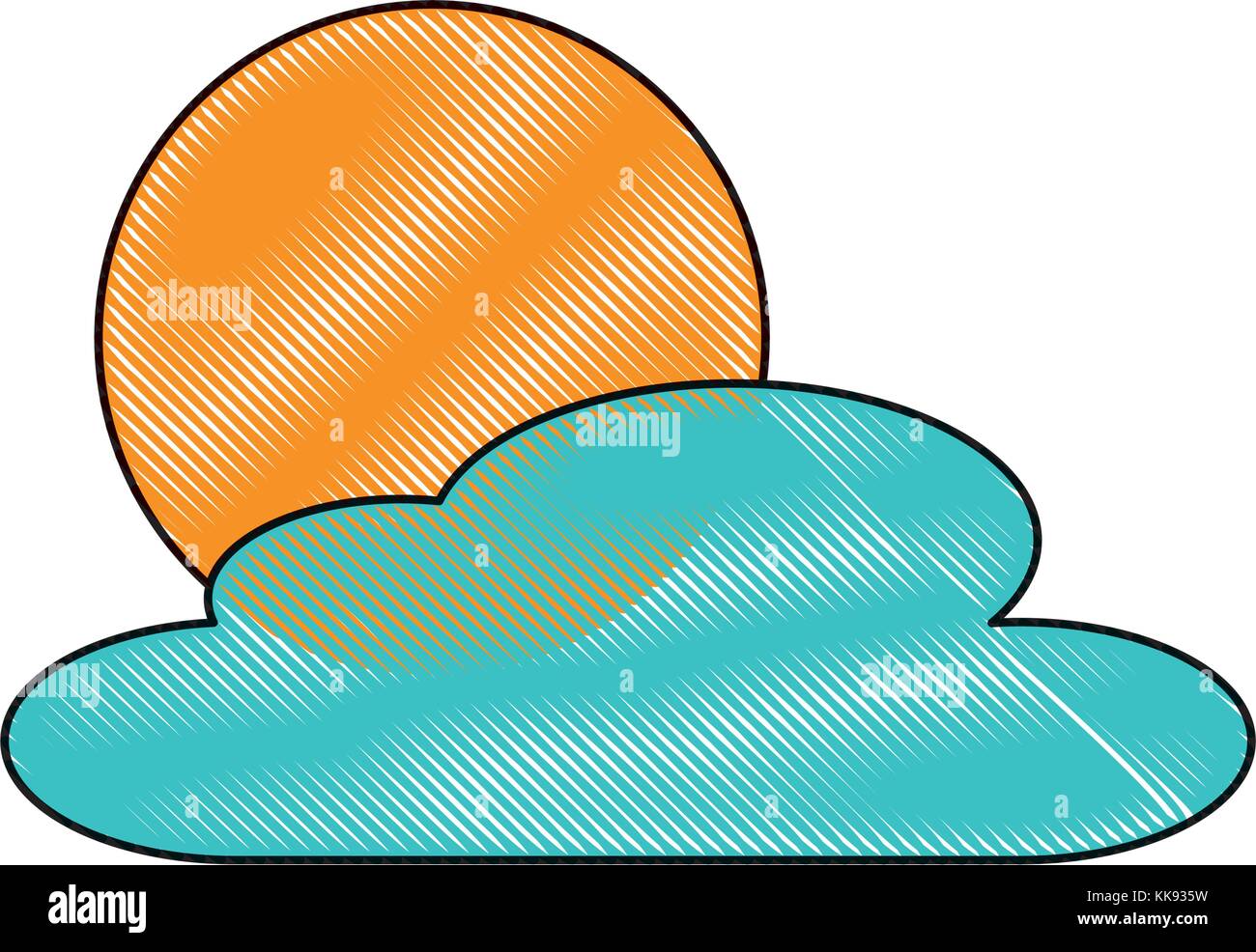 cloud sun day nature weather scene Stock Vector Image & Art - Alamy