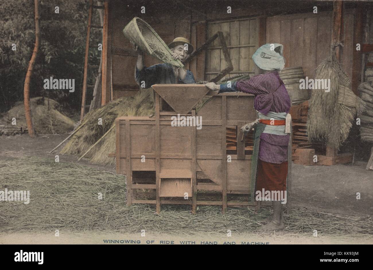 Old winnowing machine hi-res stock photography and images - Alamy