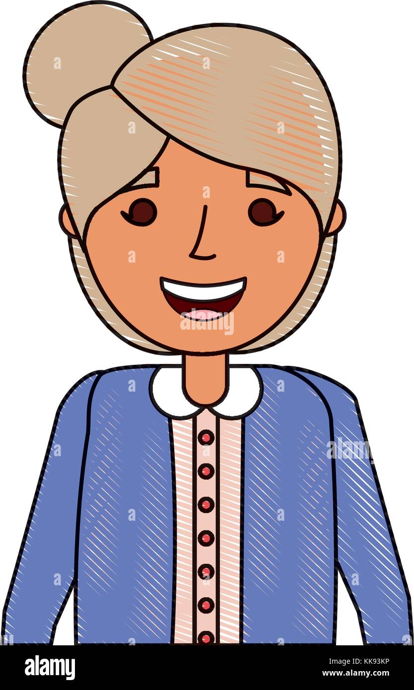 Portrait woman grey background Stock Vector Images - Alamy