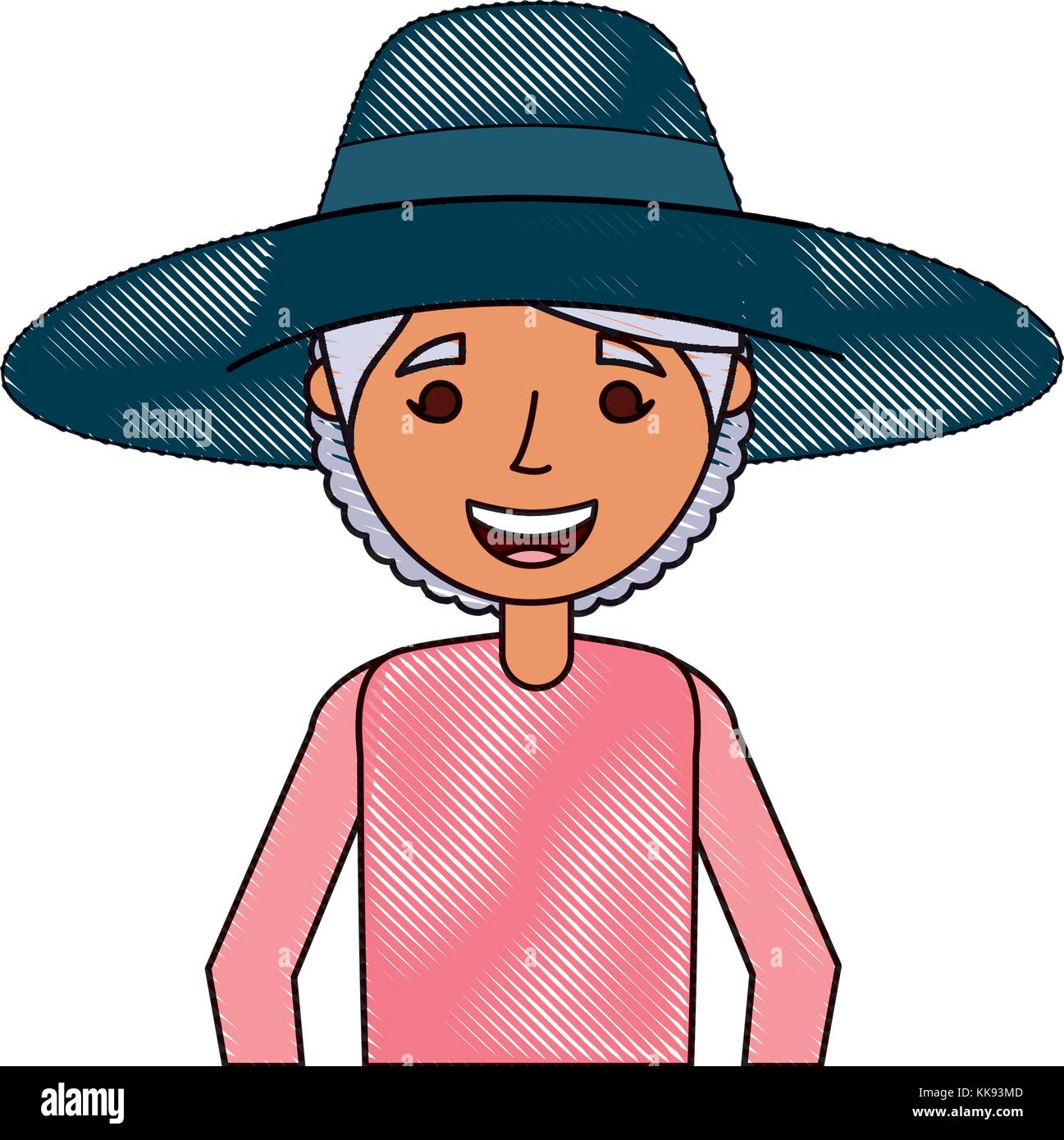 old woman portrait lady grandma cartoon Stock Vector Image & Art - Alamy