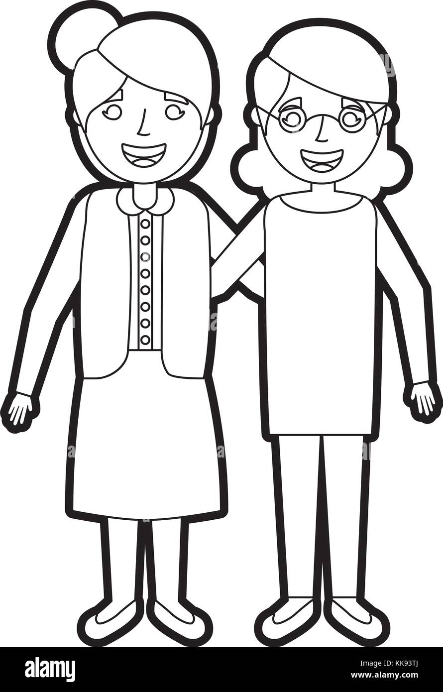 Two female friends hug Black and White Stock Photos & Images - Alamy