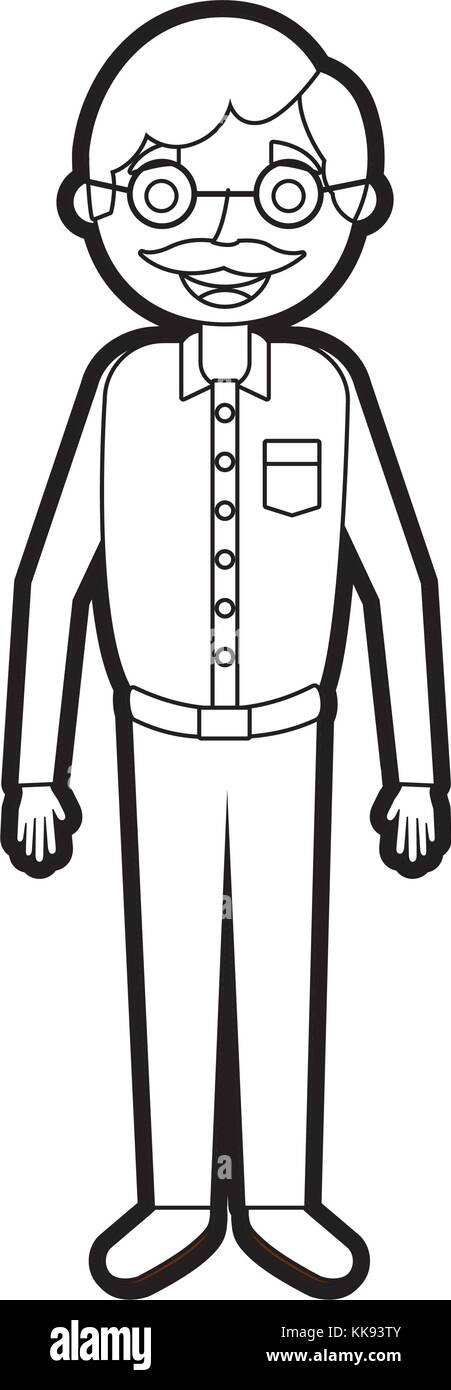 old man grandfather character standing Stock Vector Image & Art - Alamy