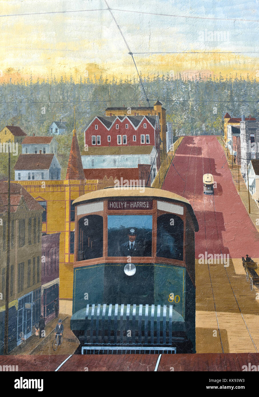 A part of the mural in downtown Bellingham, Washington showing an ...