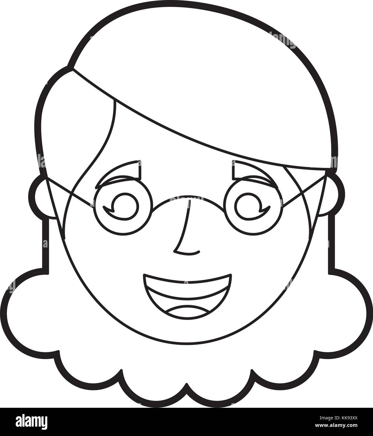 old woman face lady grandma cartoon character Stock Vector Image & Art ...
