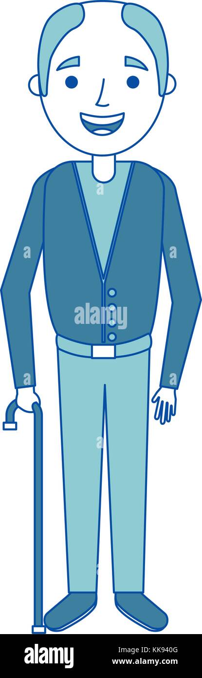old man grandfather character standing Stock Vector Image & Art - Alamy