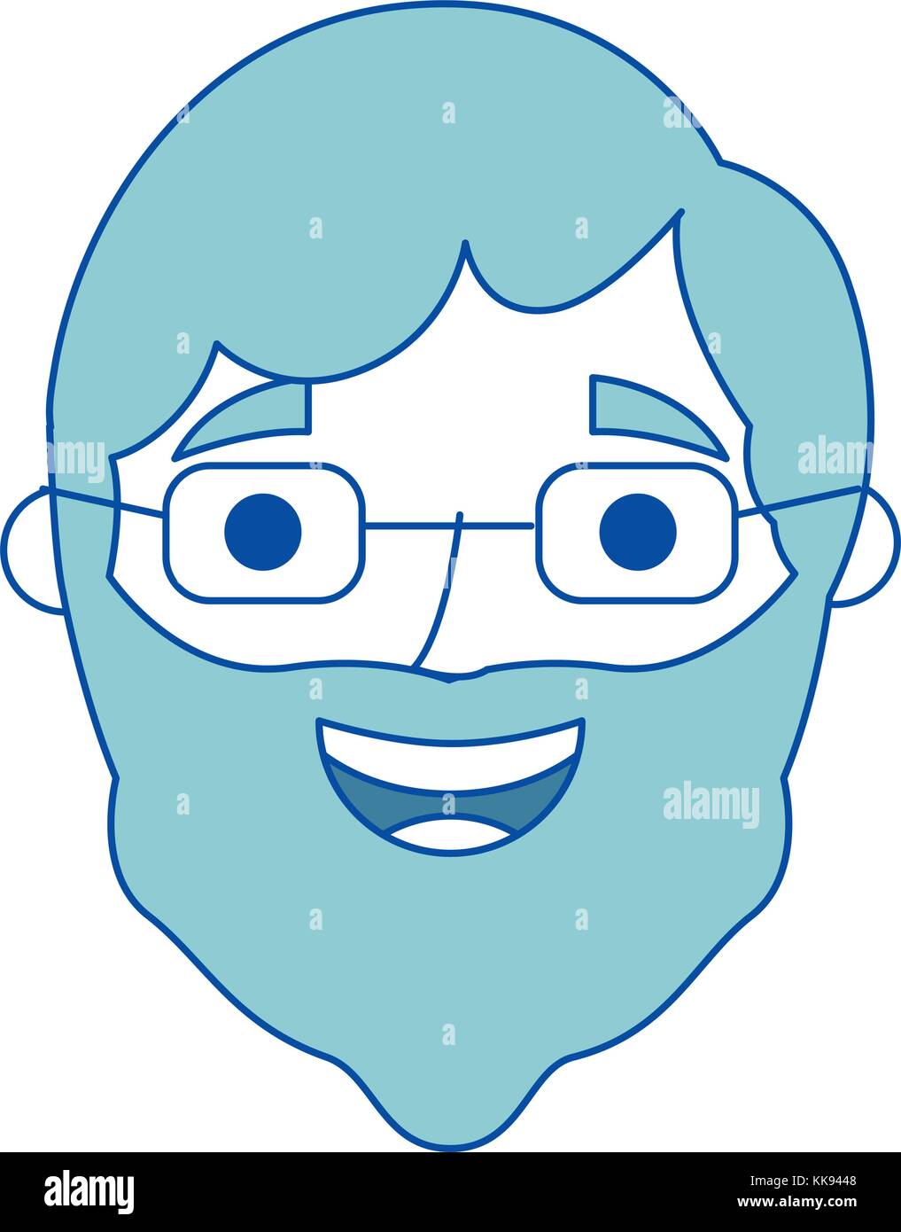 the face old man profile avatar of the grandfather Stock Vector Image ...
