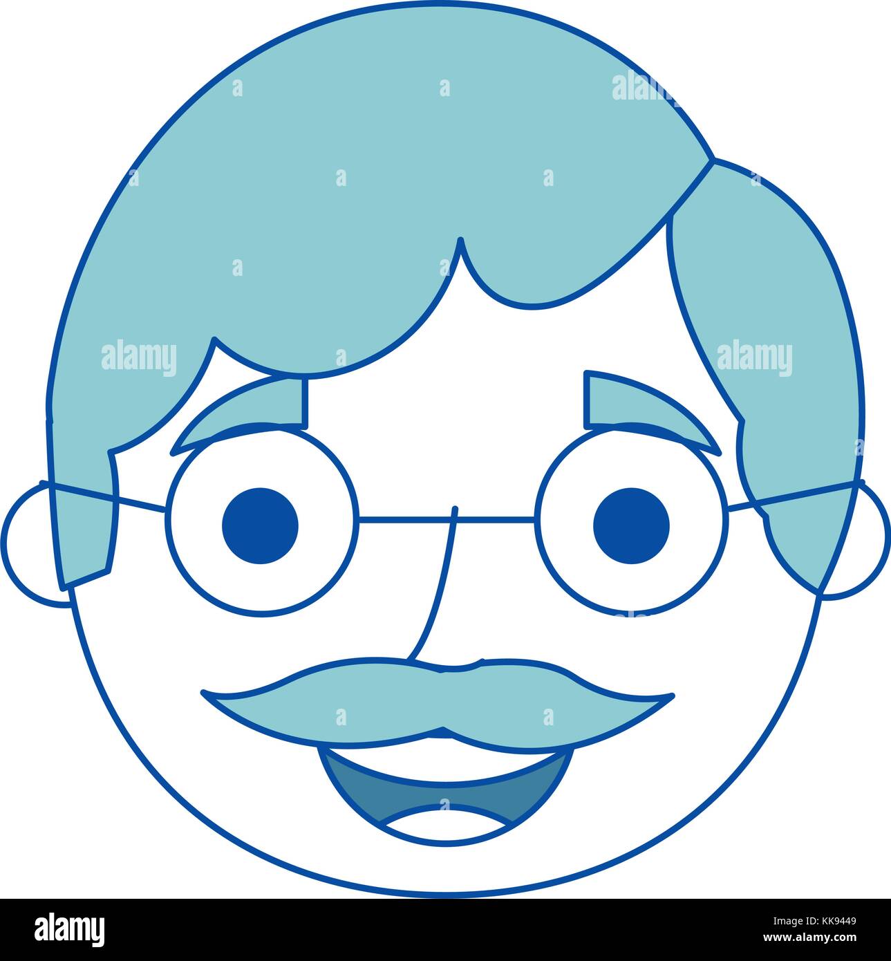 the face old man profile avatar of the grandfather Stock Vector Image ...