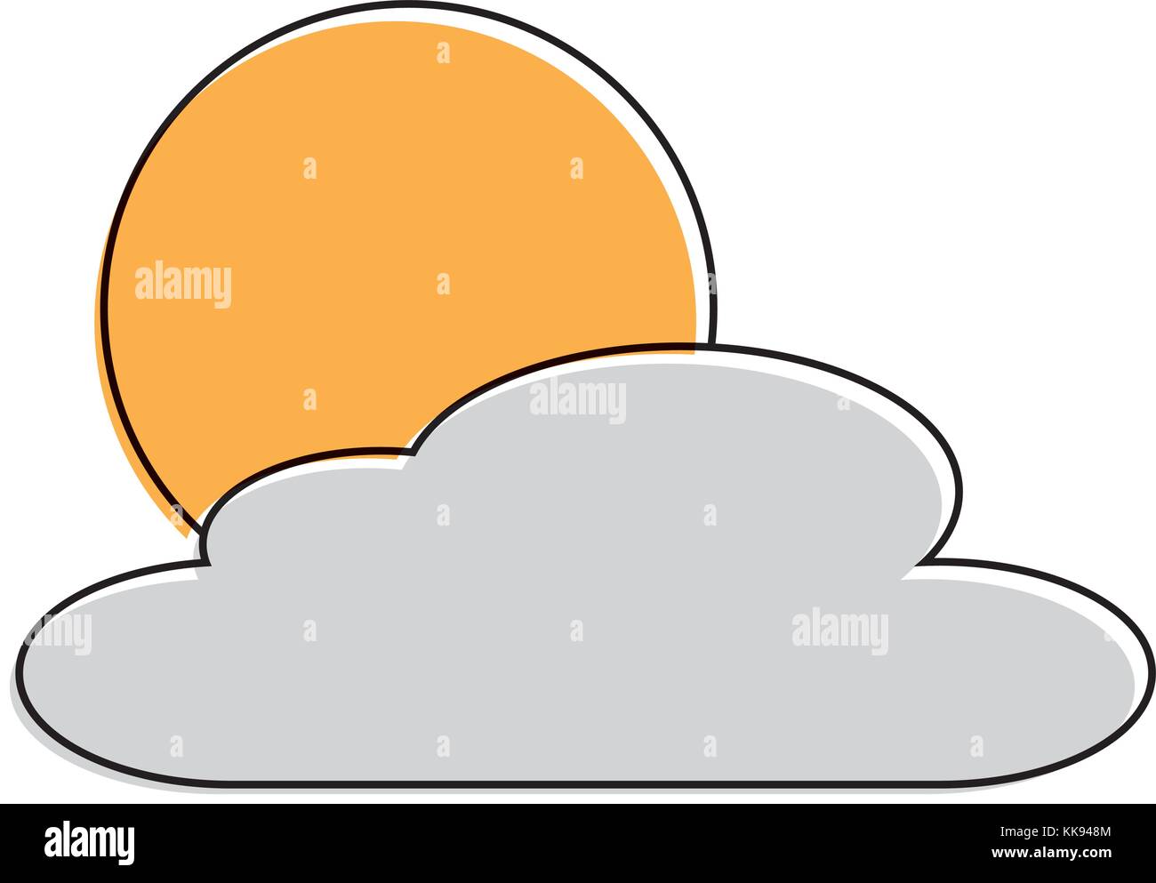 cloud sun day nature weather scene Stock Vector Image & Art - Alamy
