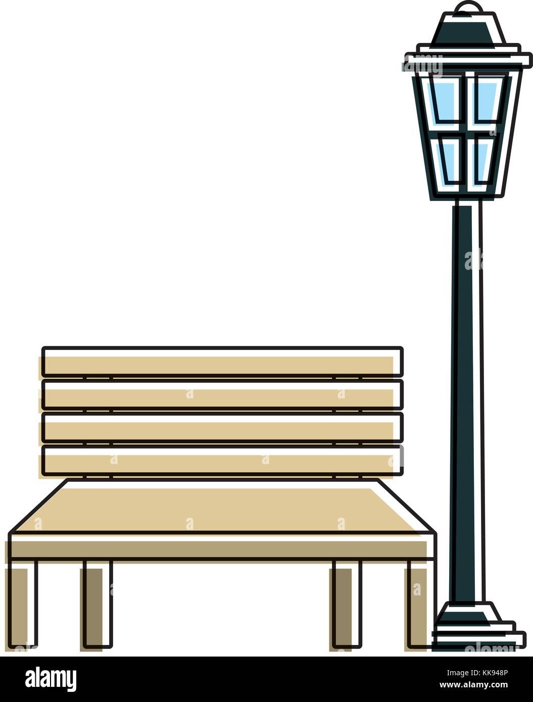 Classic design park bench Stock Vector Images - Alamy