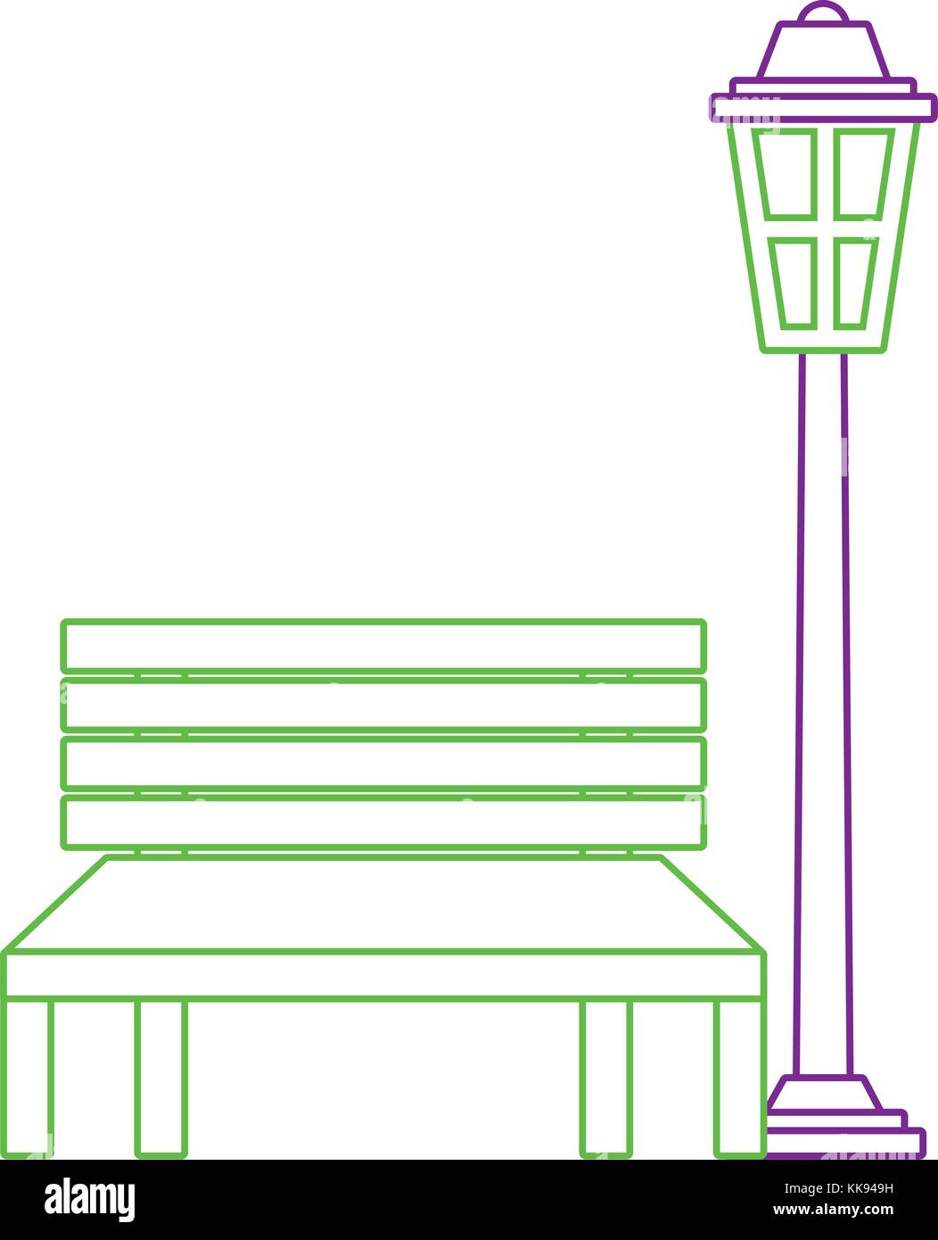 Classic design park bench Stock Vector Images - Alamy