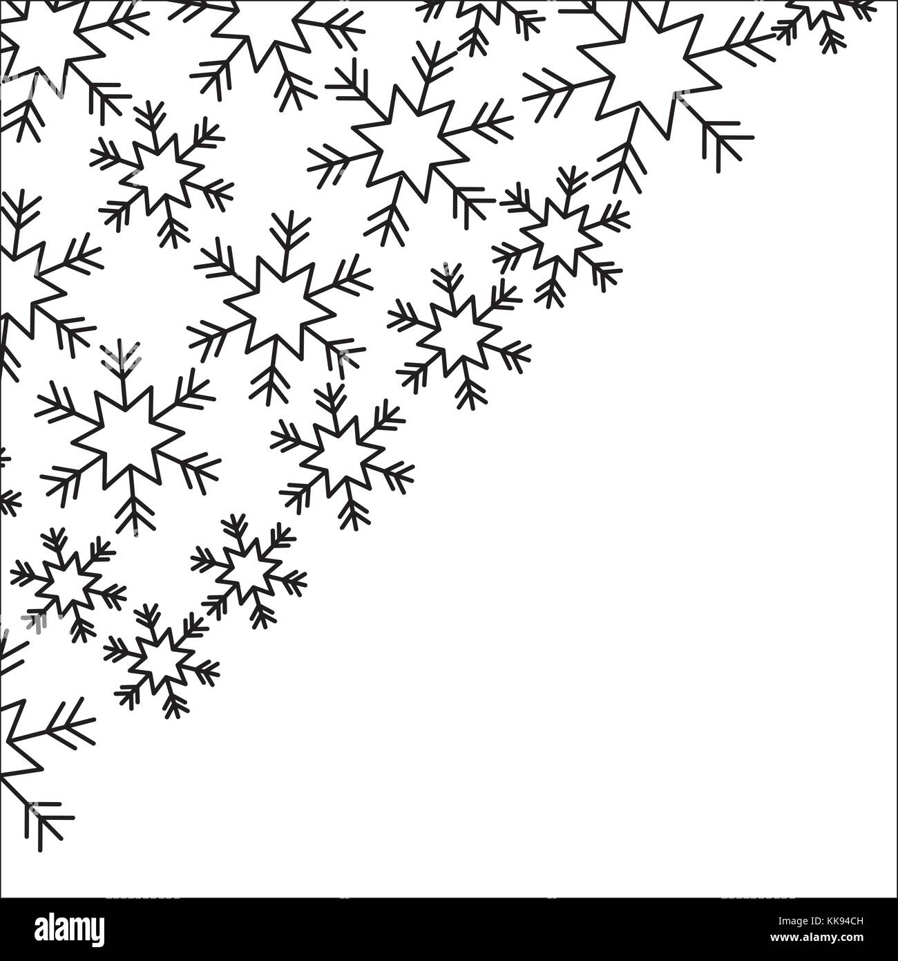 snowflakes in the corner paper design winter Stock Vector Image & Art ...