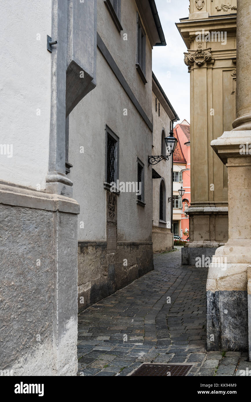 Street in historical city center of Graz Stock Photo - Alamy
