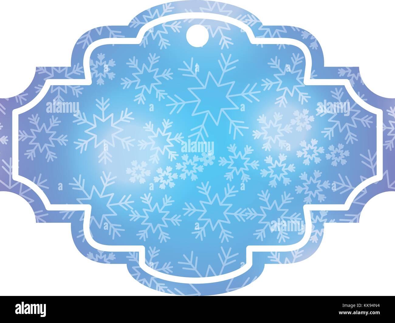 decorative christmas label bright snowflake seasonal design Stock ...