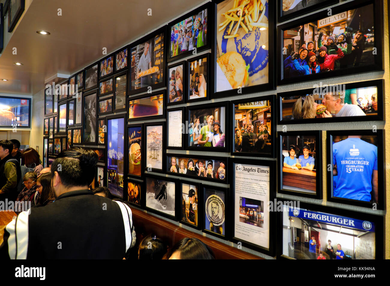 Inside Fergburger, an internationally well-known burger restaurant in ...