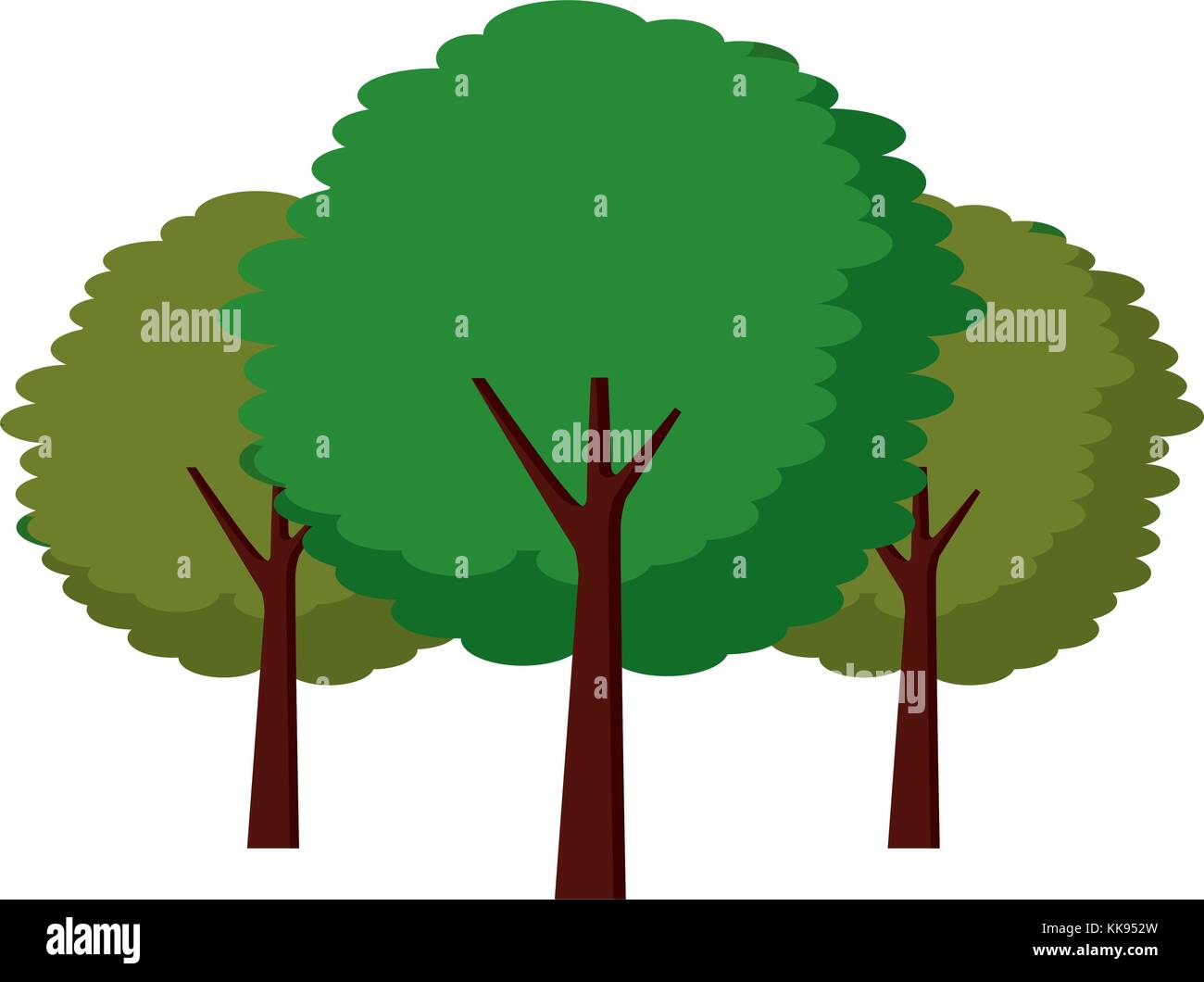 green three tree plant botanical natural Stock Vector Image & Art - Alamy