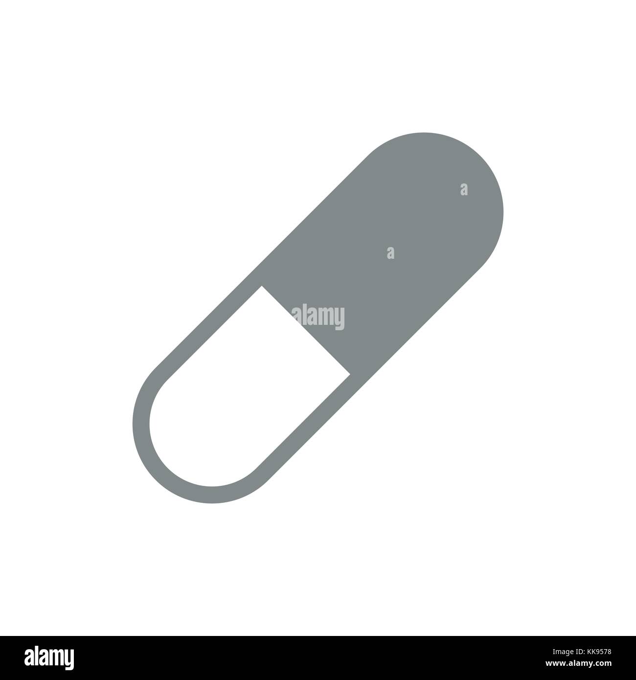 Simple Capsule Medicine Symbol Outline Vector Graphic Illustration ...