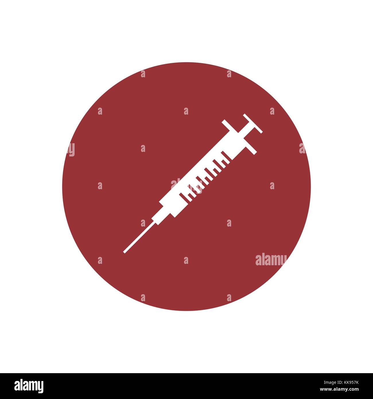 Simple Syringe Injection Circular Icon Vector Graphic Illustration ...