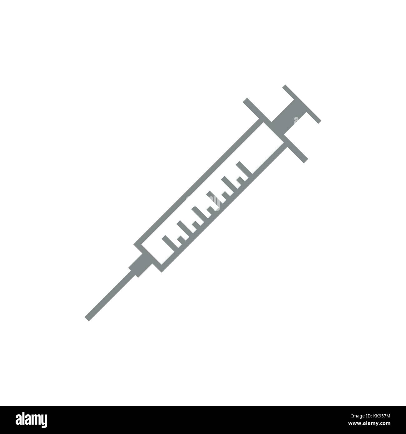 Simple Syringe Injection Outline Vector Graphic Illustration Design ...