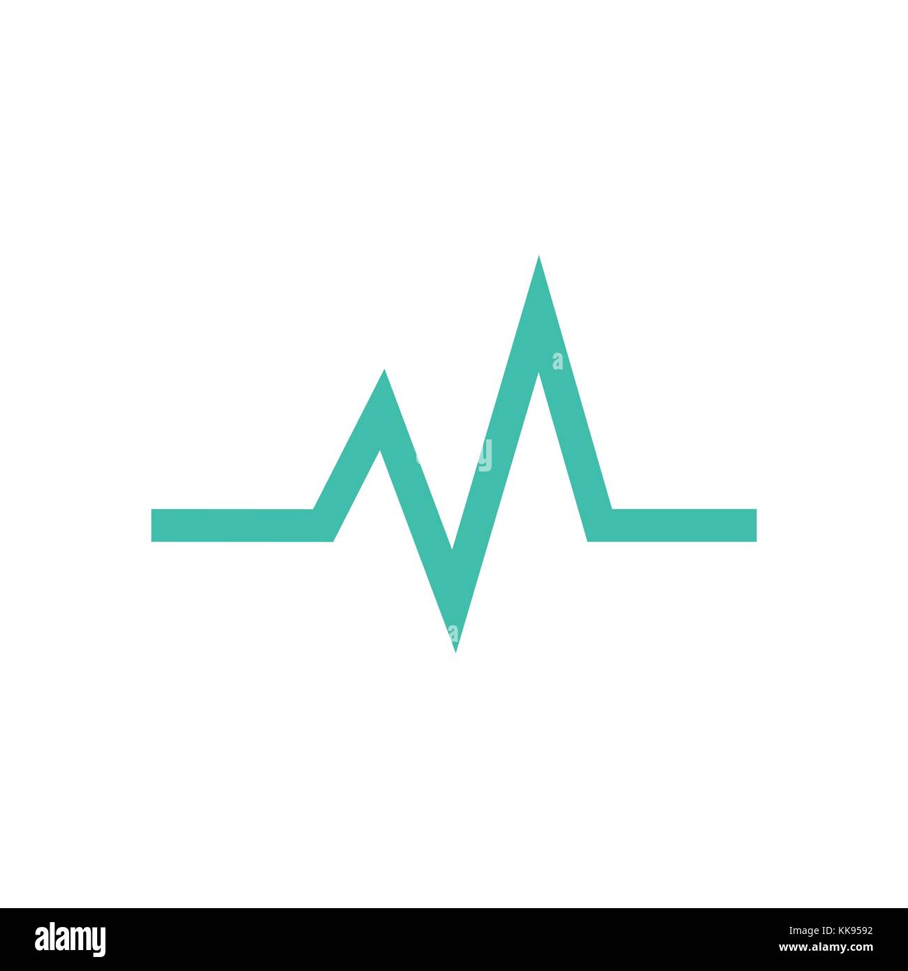 Simple Heart Beat Wave Vector Graphic Illustration Design Stock Vector ...