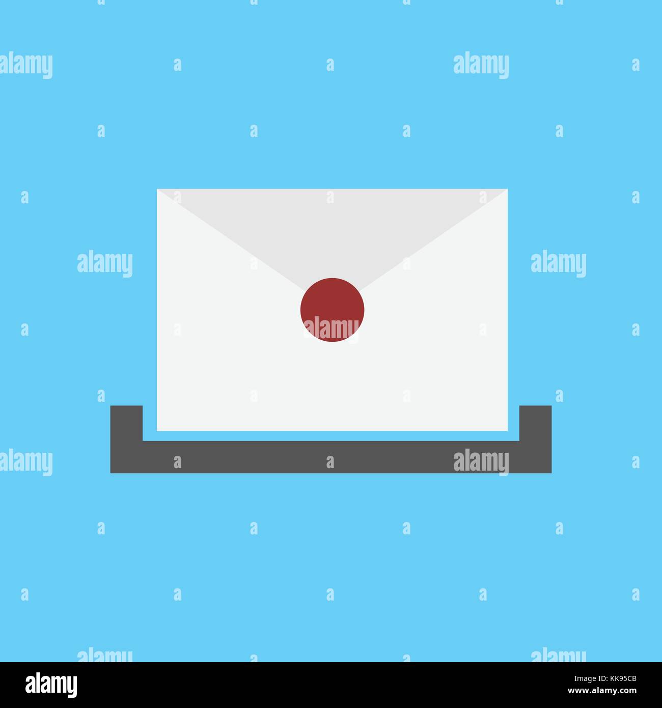 Simple Mailbox Icon Symbol Vector Graphic Illustration Design Stock ...