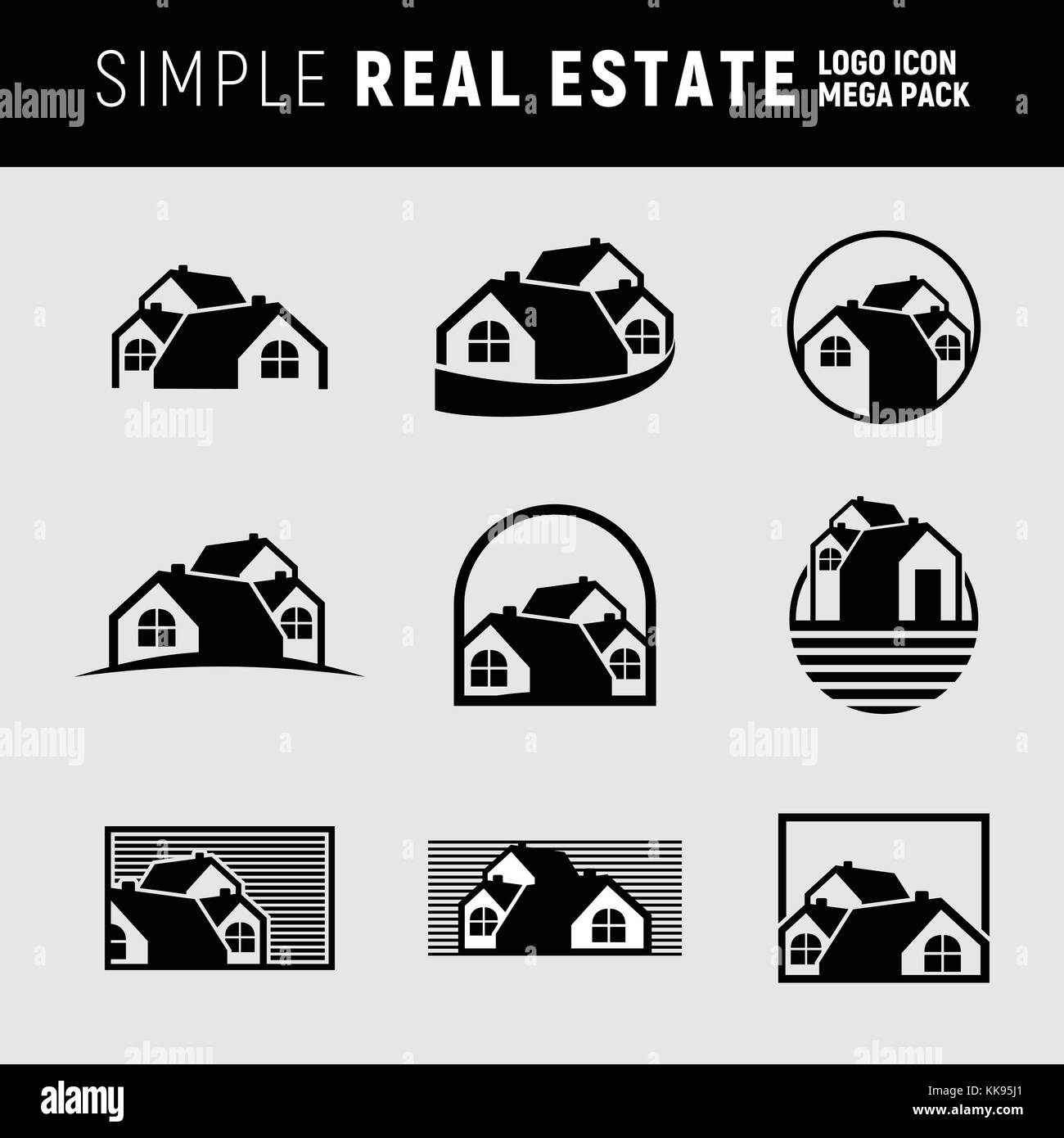 Mega real estate logo Stock Vector Images - Alamy