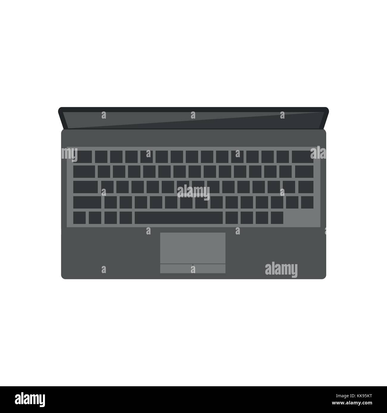 Laptop Top View Vector Graphic Illustration Design Stock Vector Image ...