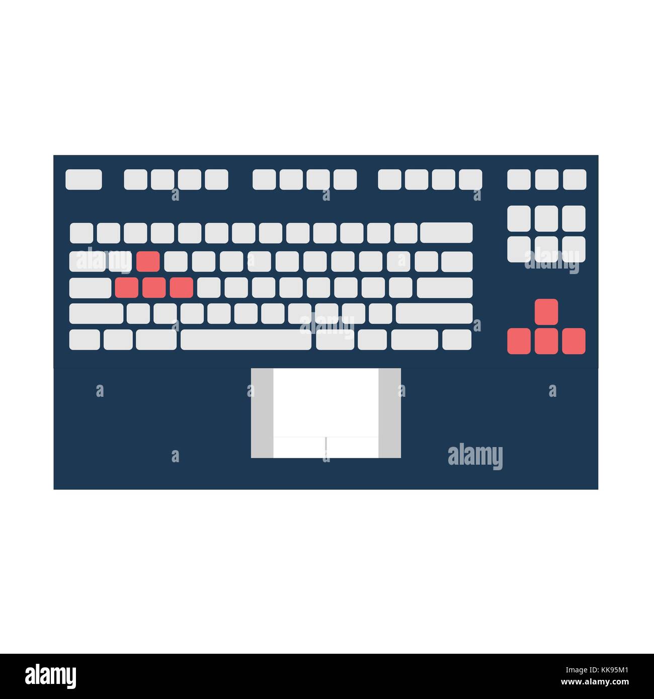 Notebook Keyboard Panel Vector Graphic Illustration Design Stock Vector ...