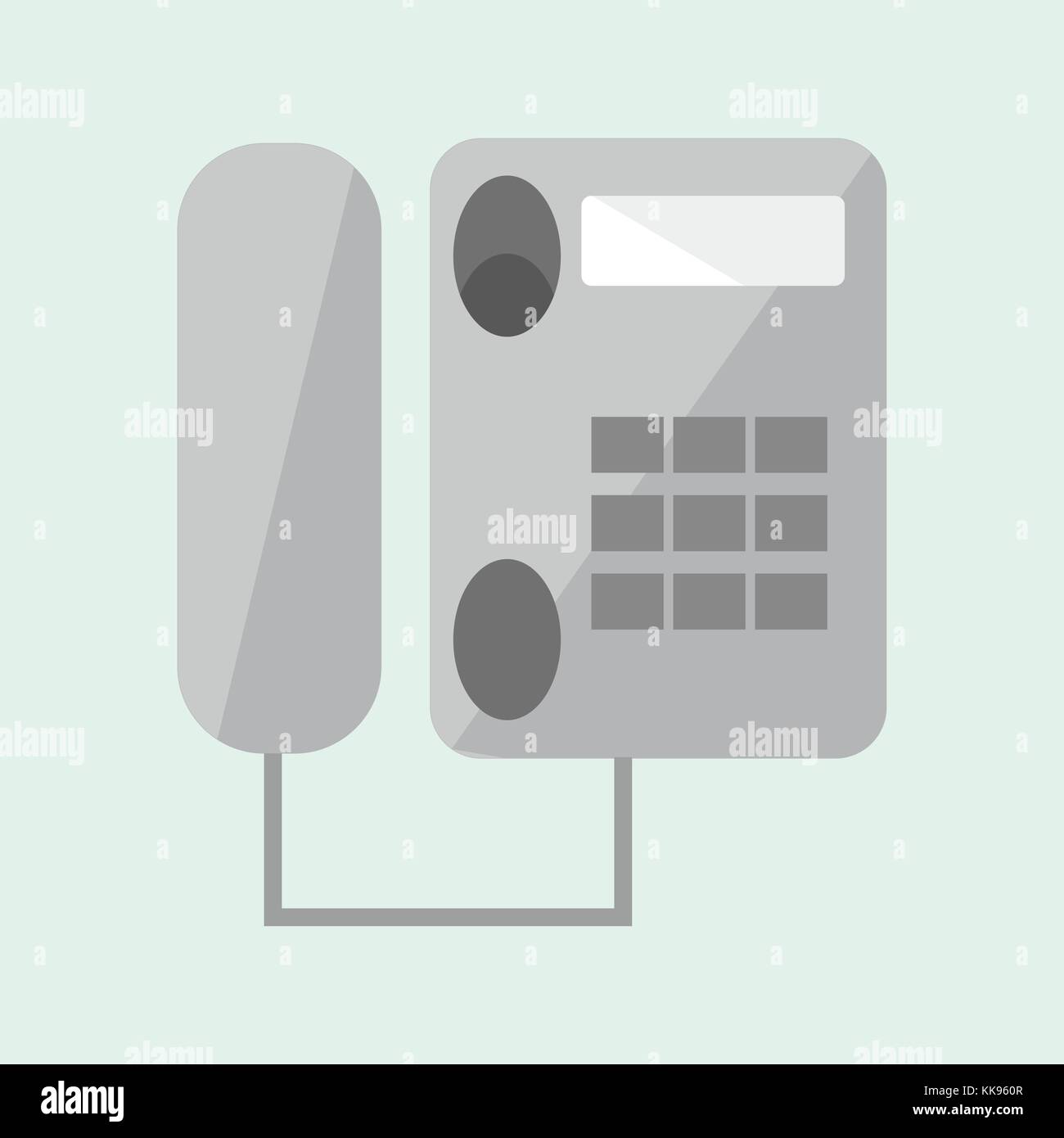 Simple Office Telephone Vector Graphic Illustration Design Stock Vector ...
