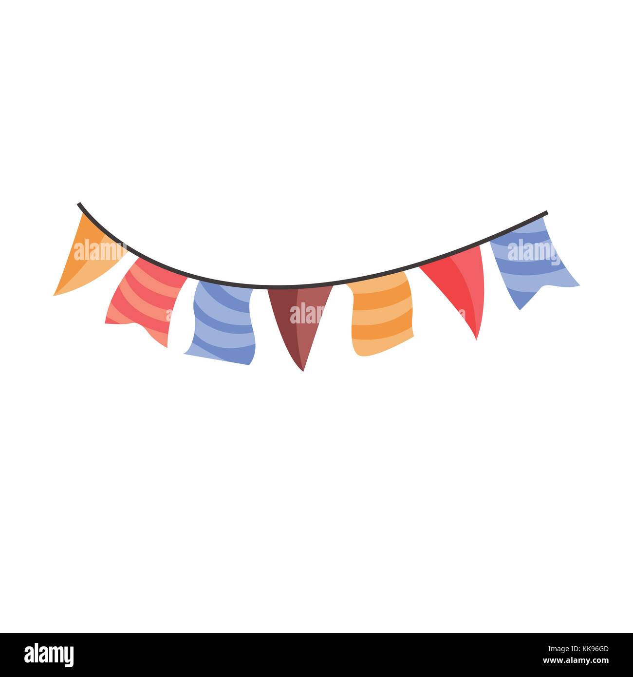 Colorful Hanging Party Flag Vector Graphic Illustration Design Stock ...