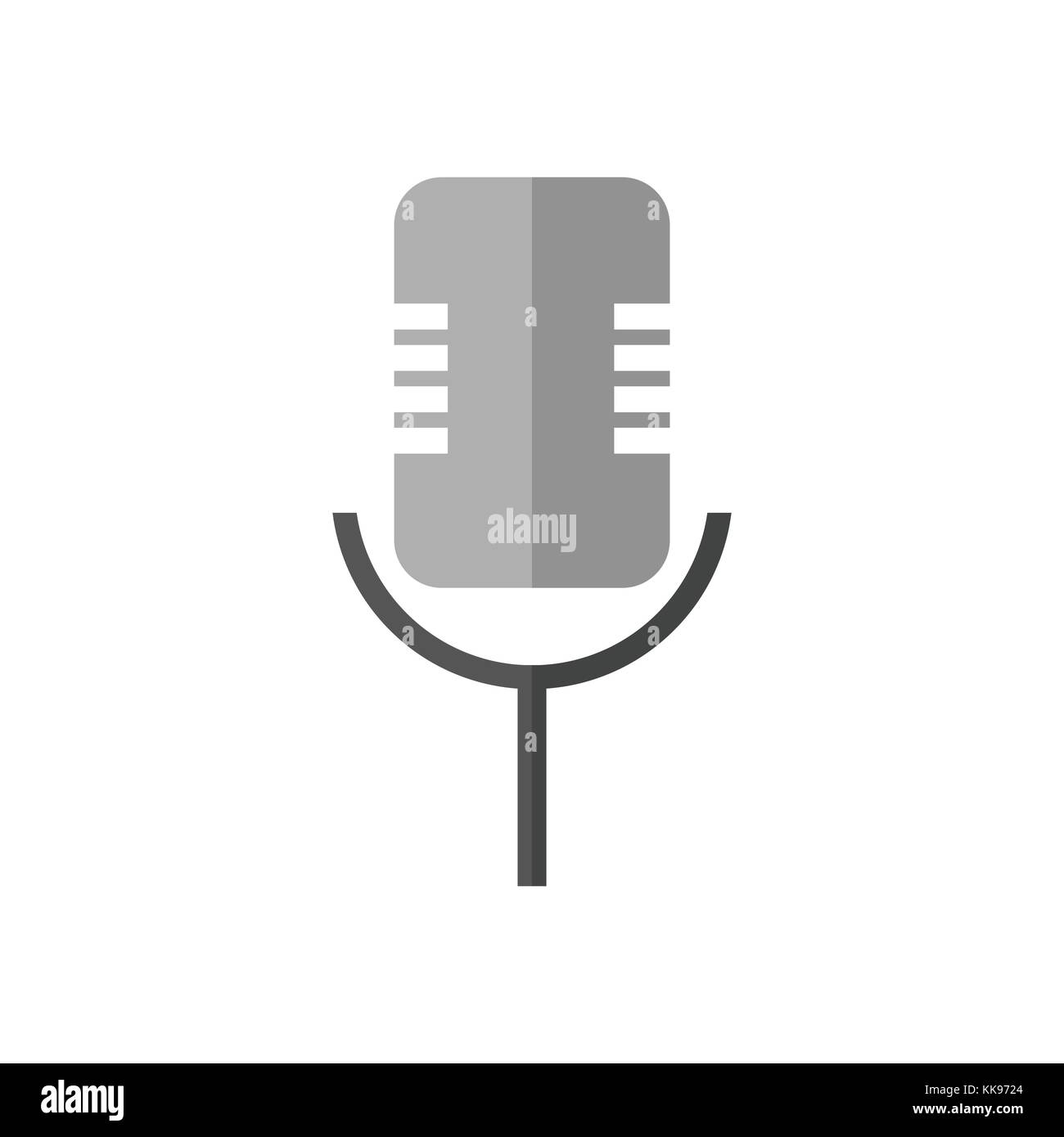 Simple Old Microphone Vector Graphic Illustration Design Stock Vector ...
