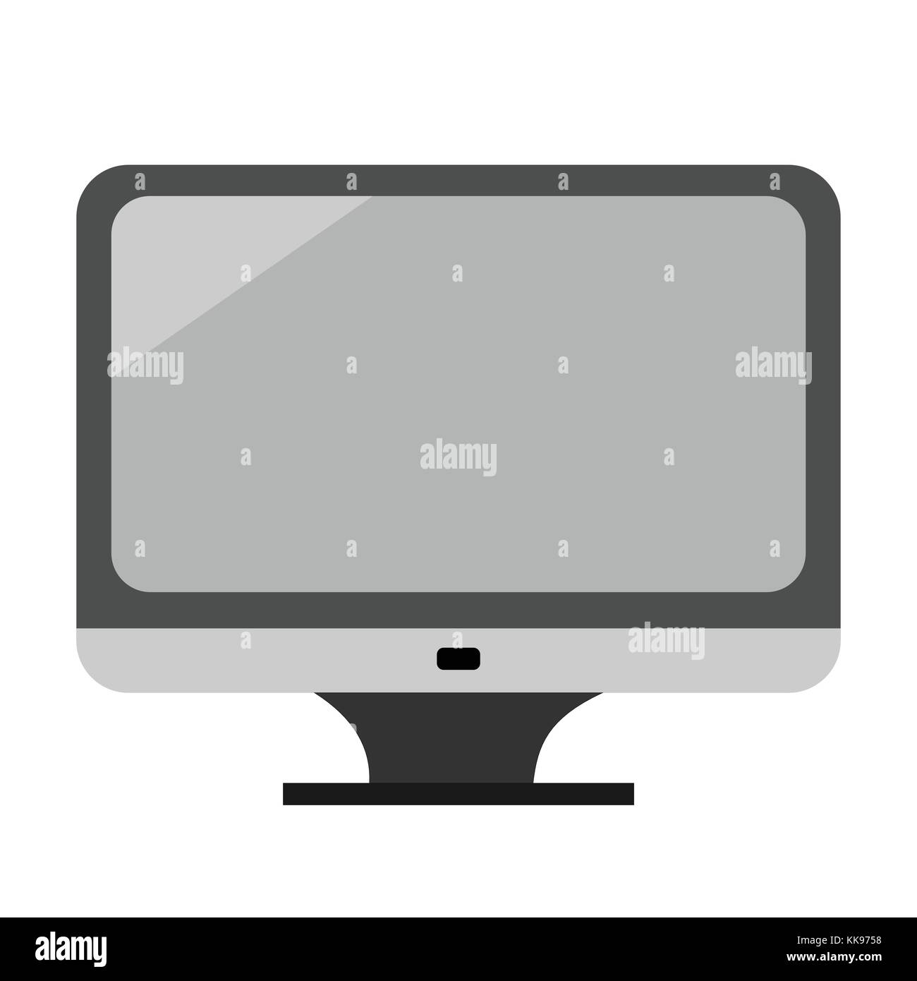 All In One PC Desktop Computer Grey Vector Graphic Illustration Design ...