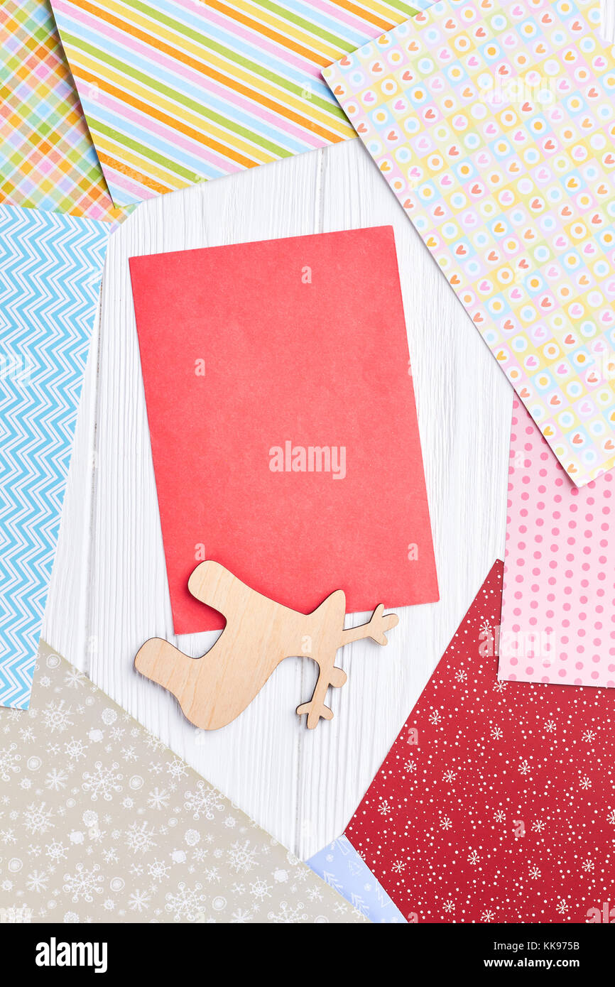 New Year paper handicraft background Stock Photo - Alamy